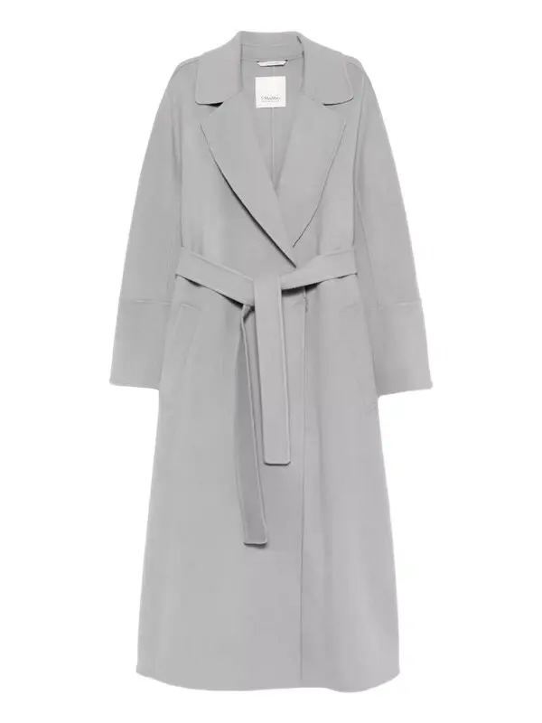 Max Mara Belted Wool Coat - Grey