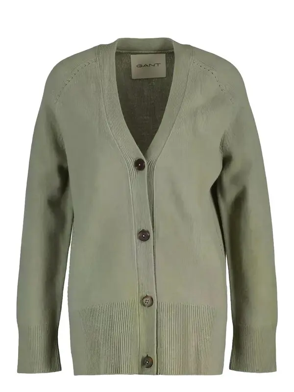 Gant V-neck Cardigan - Green