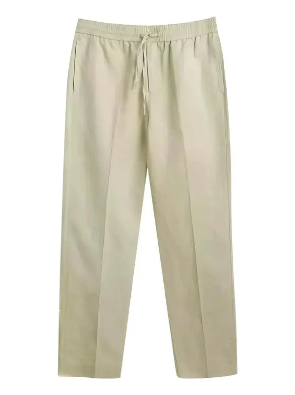 Gant Drawstring Cotton-linen Trousers - Neutrals