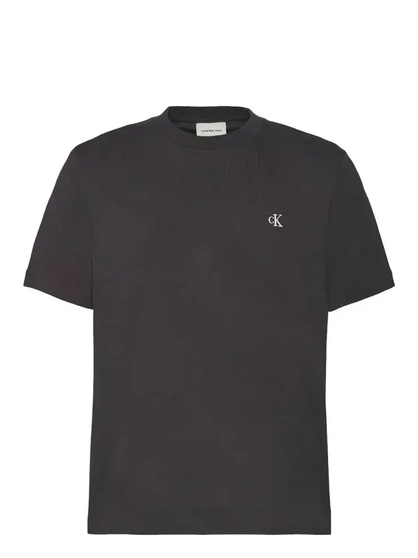 Calvin Klein Logo-embroidered T-shirt - Grey