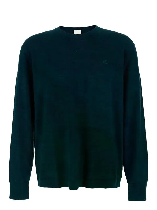Calvin Klein Logo-embroidered Sweater - Blue