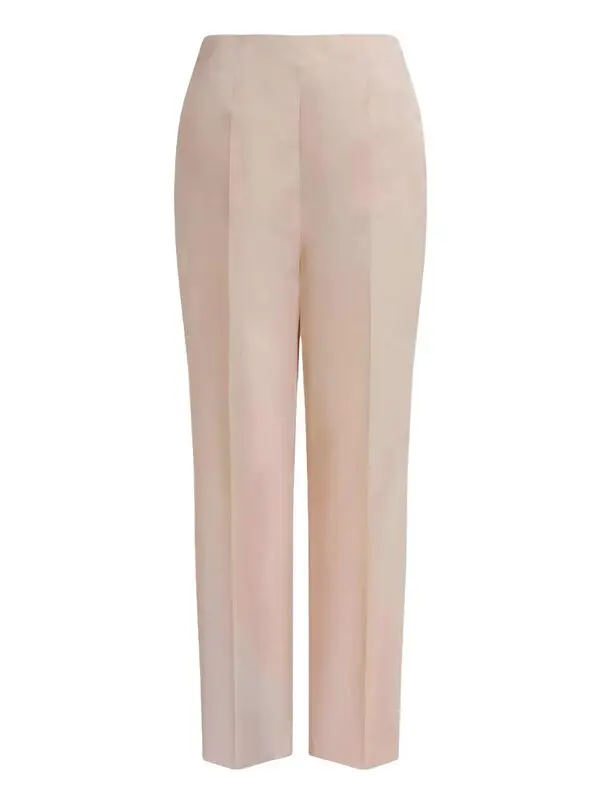 Alberta Ferretti Silk High-waisted Trousers - Neutrals