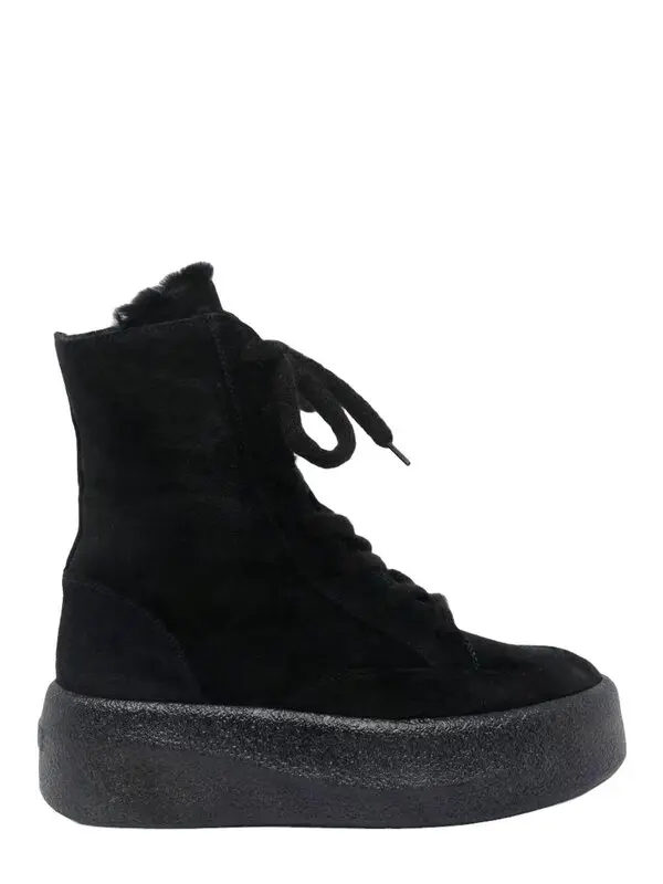 VIC MATIE Round-toe Lace-up Boots - Black