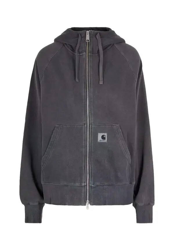 Carhartt Work In Progress Washed-out Zip-up Hoodie - Grey