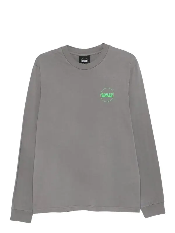 BOILER ROOM Core Long-sleeve Logo T-shirt - Grey
