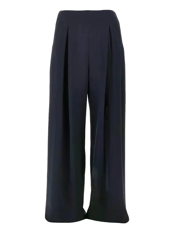 Max Mara Pleated Palazzo Pants - Blue