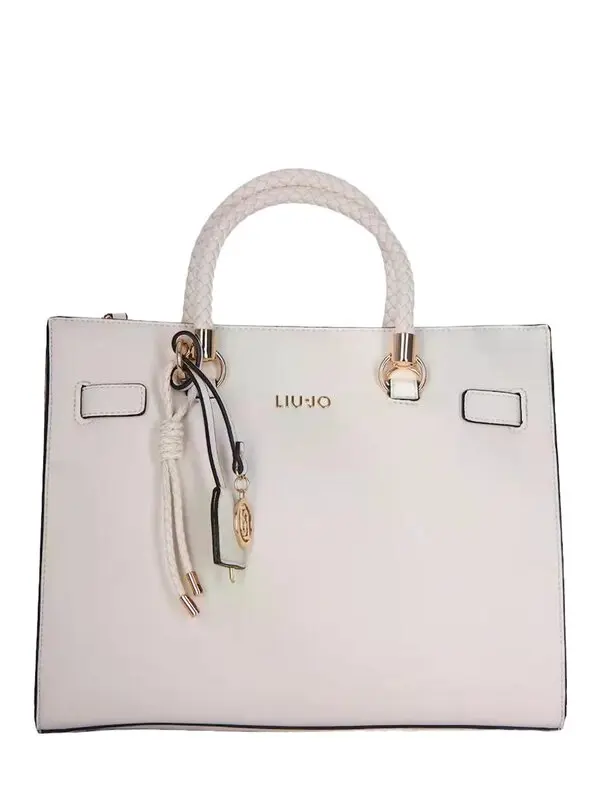 Liu Jo Logo-detail Tote Bag With Braided Handle - Neutrals