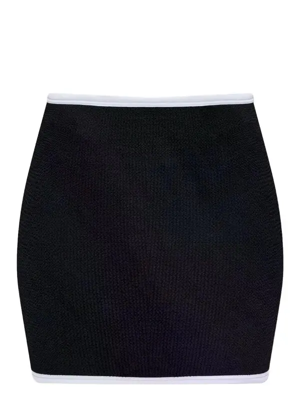 Hunza G Devyn Crinkle Skirt - Black