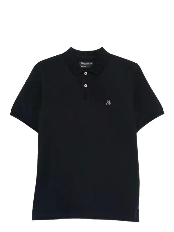 Marc O'polo Piqué Buttoned Polo Shirt - Black