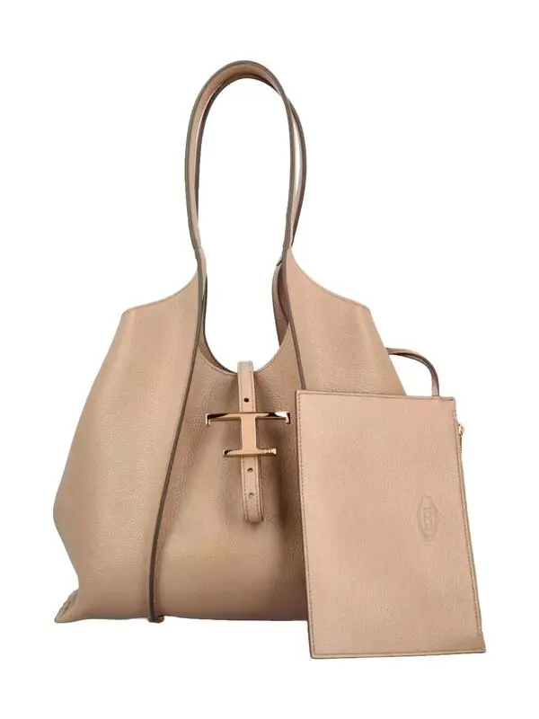 TOD'S T Timeless Medium Tote Bag - Neutrals