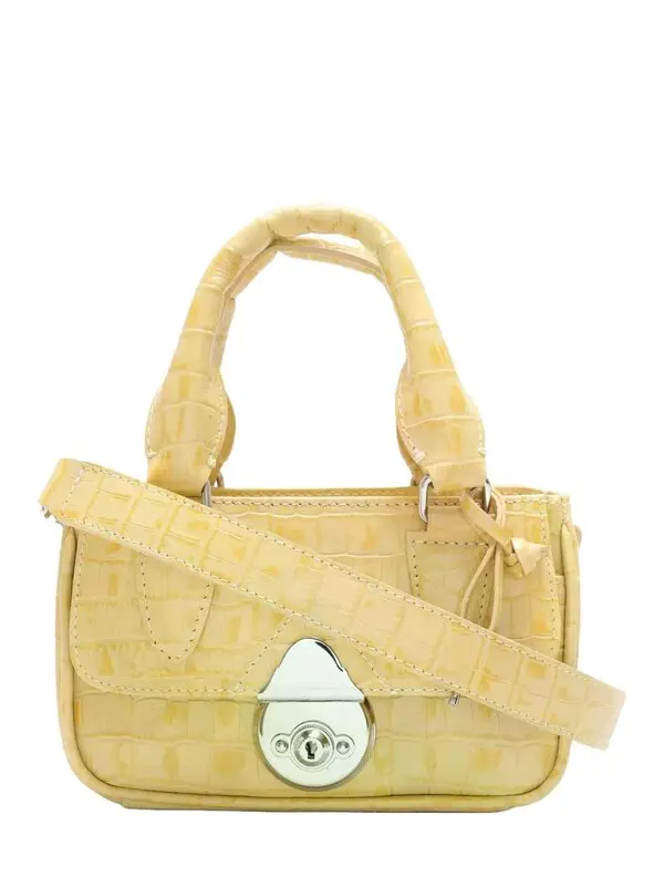 STUDIO CHOFAKIAN Croc Embossed Mini Bag - Yellow