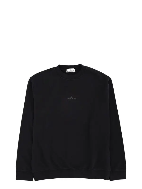Stone Island Oversized Logo Sweatshirt - Black