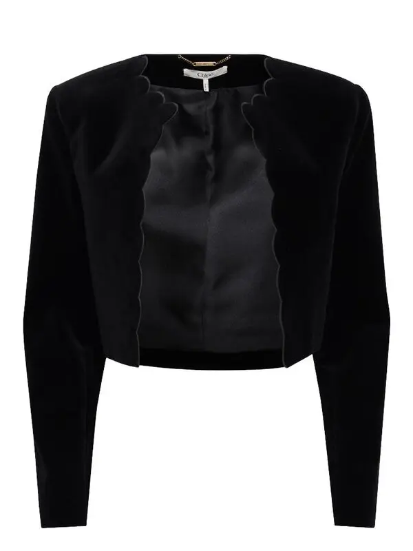 CHLOÃ© Scalloped Jacket - Black