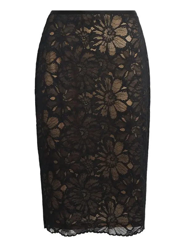Camilla And Marc Lace Eleri Midi Skirt - Black