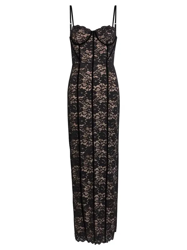 Alice + Olivia Carissa Floral-lace Maxi Dress - Black