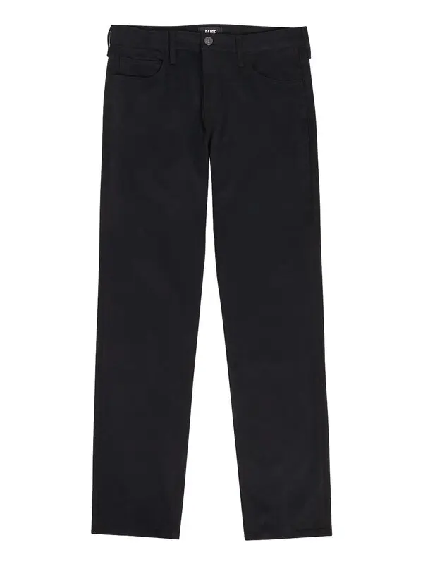Paige Slim Straight-leg Twill Trousers - Black