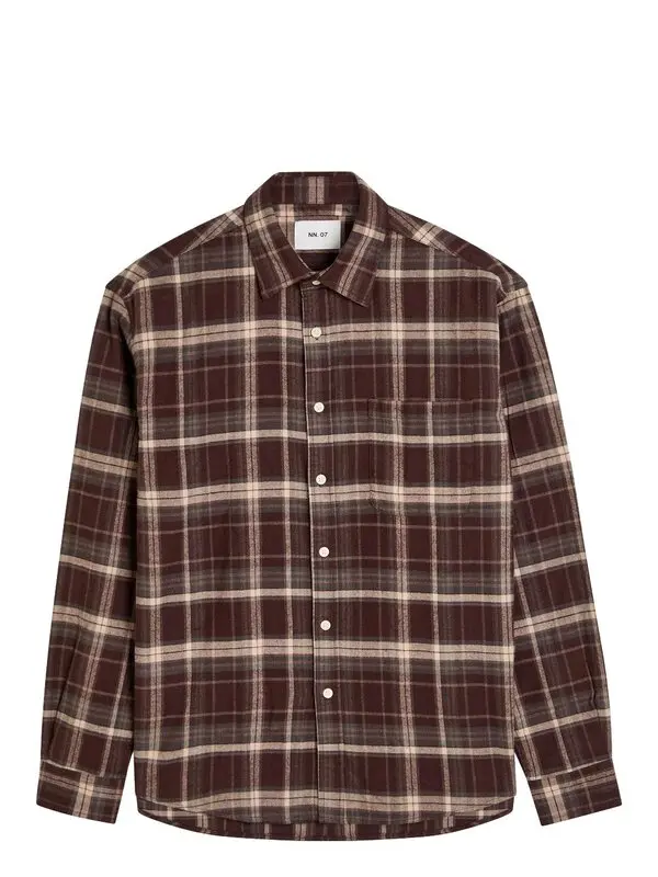Nn07 Deon Plaid Cotton Shirt - Multicoloured 1