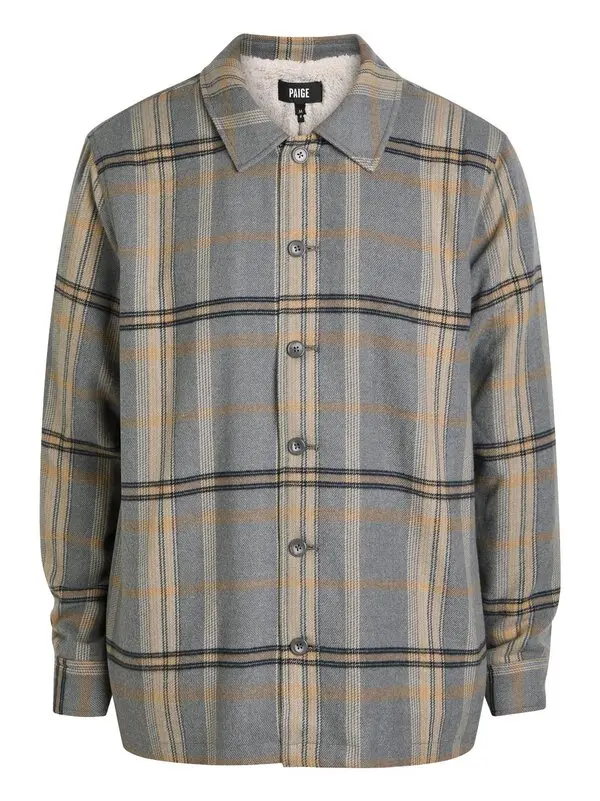 Paige Telford Plaid Flannel Shirt Jacket - Blue