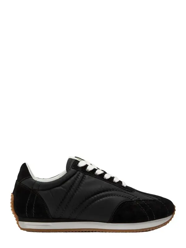 TOTEME Panelled Nylon And Suede Sneakers - Black