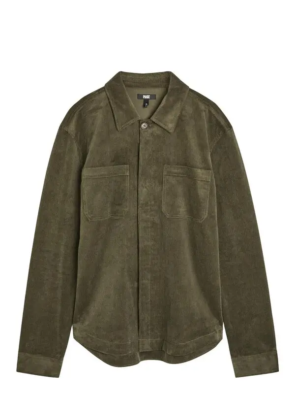 Paige Jace Corduroy Overshirt - Khaki