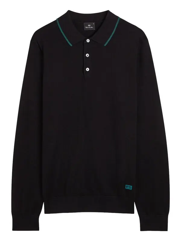 Paul Smith Logo-embroidered Cotton Polo Shirt - Black