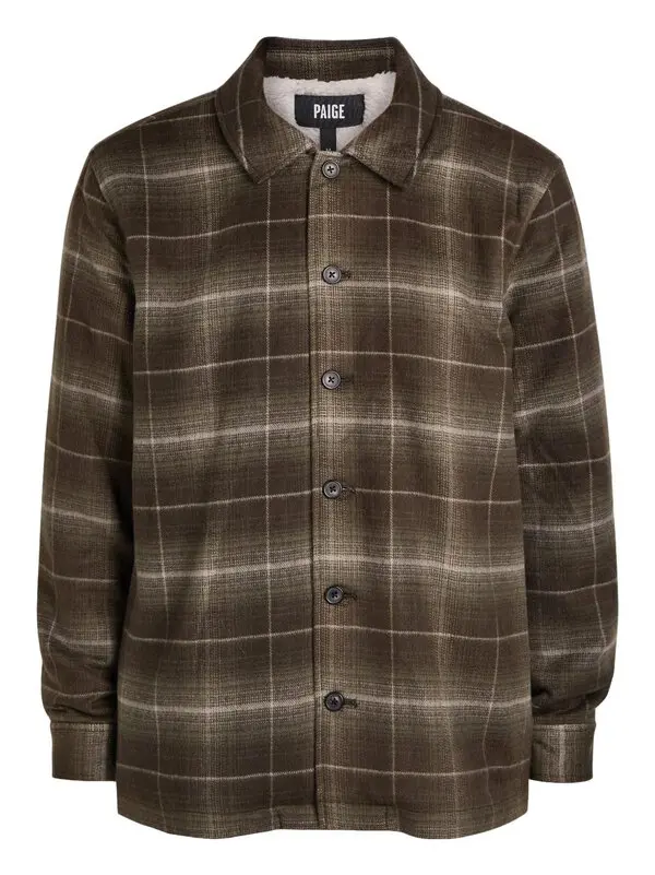 Paige Telford Plaid Flannel Jacket - Dark Green