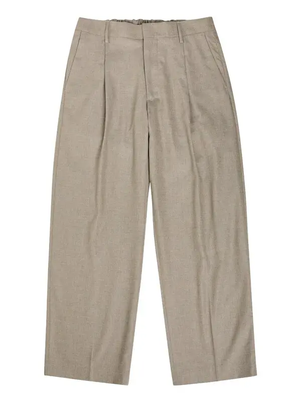 Nn07 Kay Pleated Straight-leg Woven Trousers - Sand