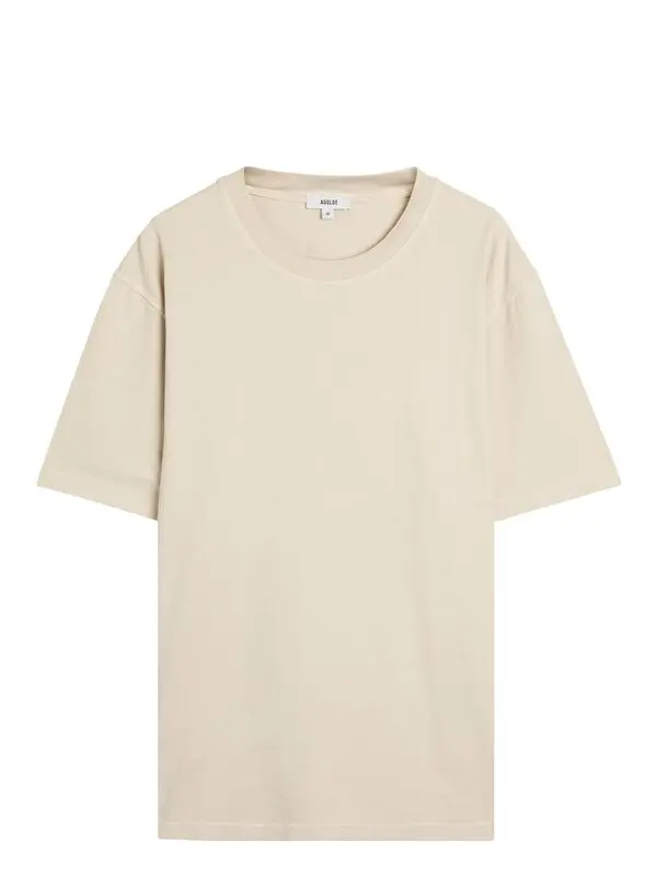 AGOLDE Asha Cotton T-shirt - Beige