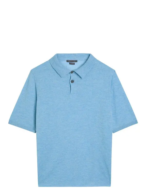 BEGG X CO Cashmere Polo Shirt - Light Blue