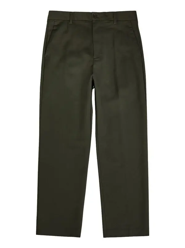 Nn07 Ivan Straight-leg Cotton-blend Trousers - Khaki