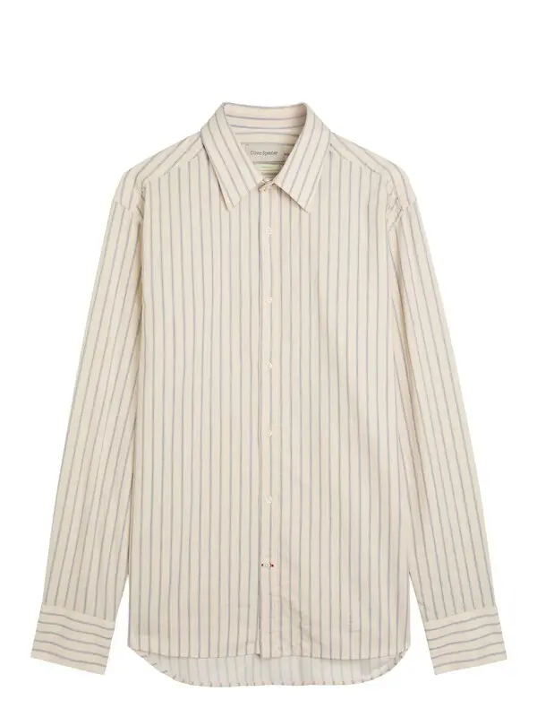 Oliver Spencer Conduit Striped Cotton Shirt - Ecru