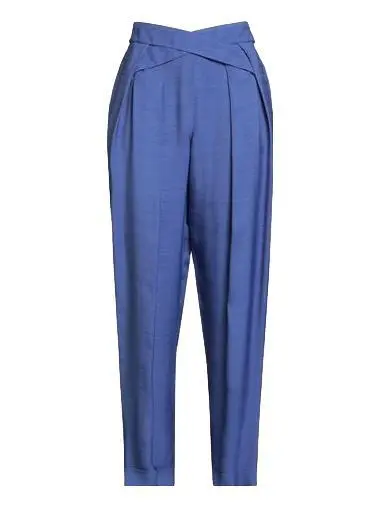 Emporio Armani Tapered Viscose Pants - Blue