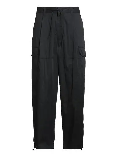 Emporio Armani Light Cotton-blend Cargo Pants - Black
