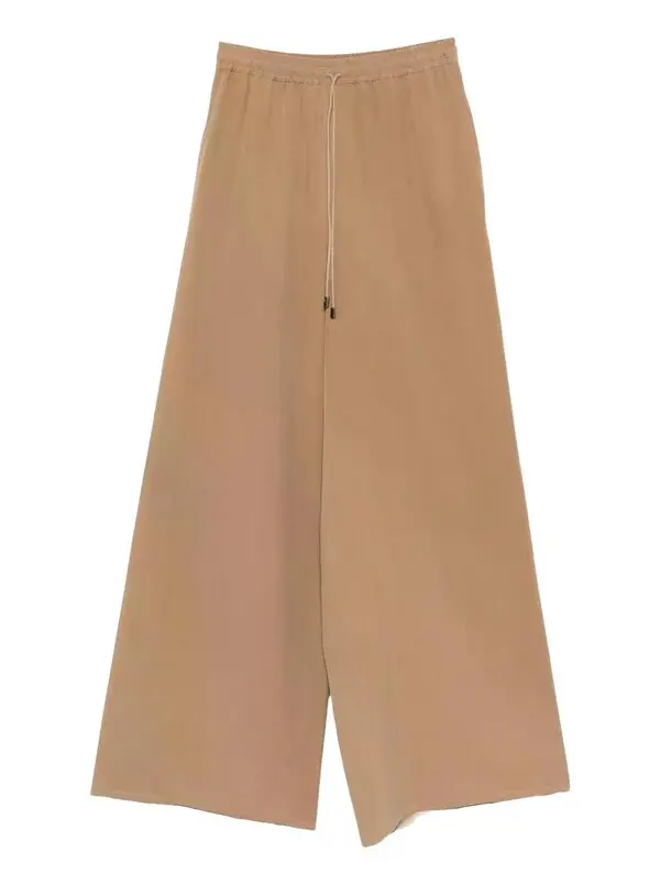Max Mara Drawstring Palazzo Pants - Brown