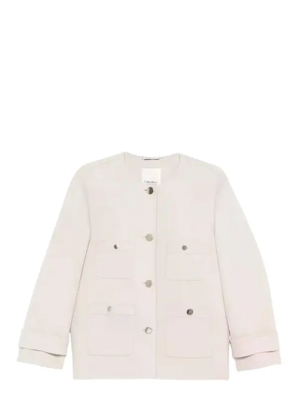 Max Mara Pocket Button Jacket - Neutrals