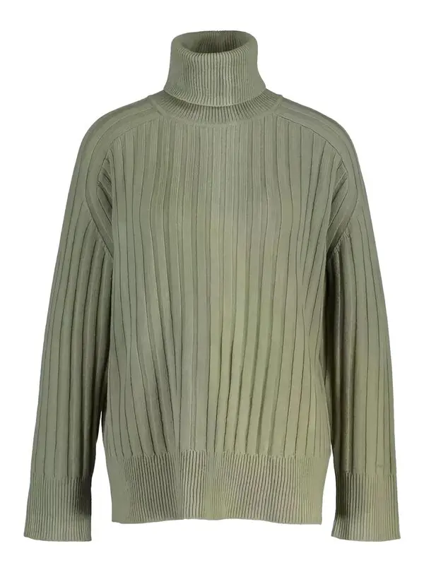 Gant Ribbed-knit Turtleneck Sweater - Green