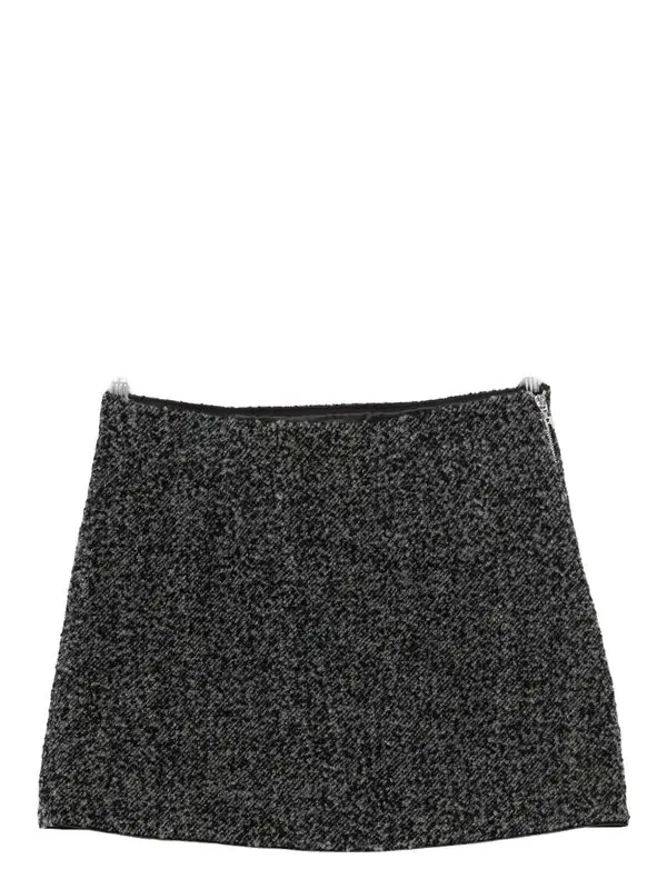 ROTATE BY BIRGER CHRISTENSEN Bouclé A-line Mini Skirt - Grey