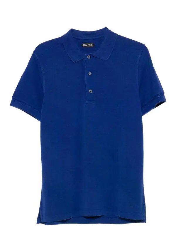 TOM FORD Short-sleeve Polo Shirt - Blue