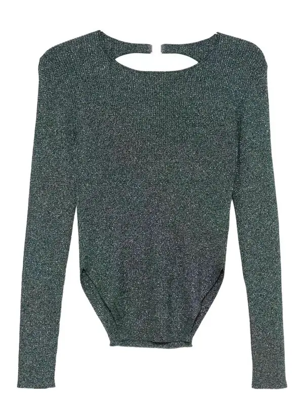 Patrizia Pepe Cut-out Detailing Sweater - Green