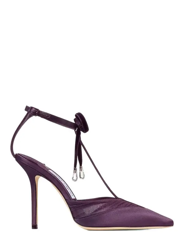 JIMMY CHOO 100mm Afia Bow Pumps - Purple