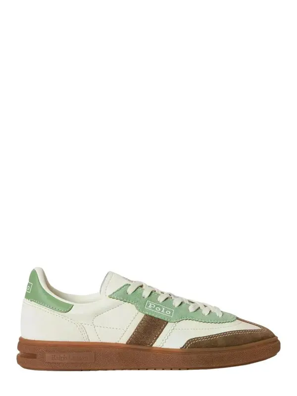 Polo Ralph Lauren Bedford Side Stripes Suede Trainer - Neutrals