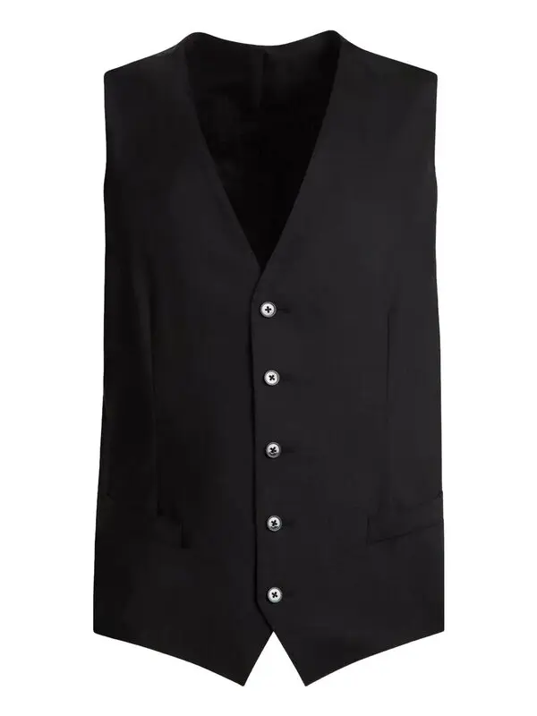 Dolce & Gabbana Virgin Wool Waistcoat - Black