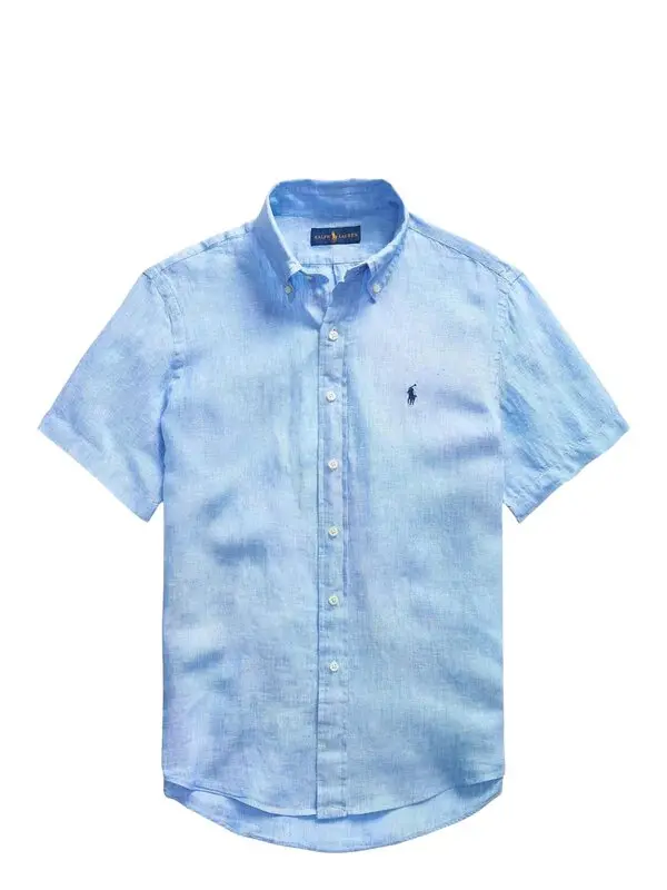 Polo Ralph Lauren Button-down Short-sleeve Shirt - Blue