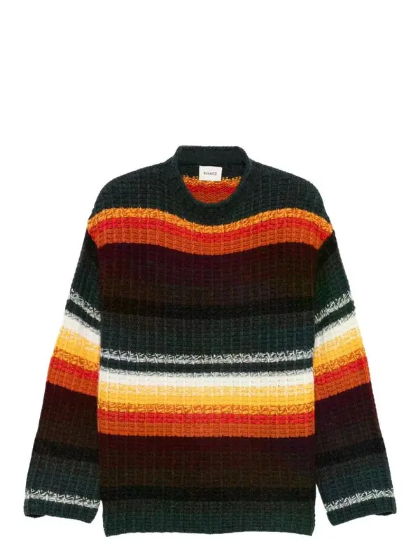 Khaite Yanis Striped Sweater - Orange