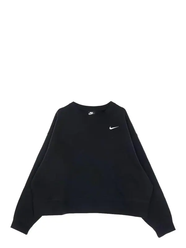 Nike Cotton-blend Sweater With Logo Embroidery - Black