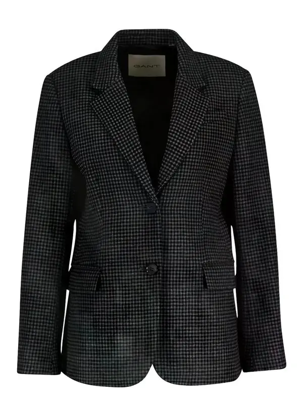 Gant Houndstooth Blazer - Grey