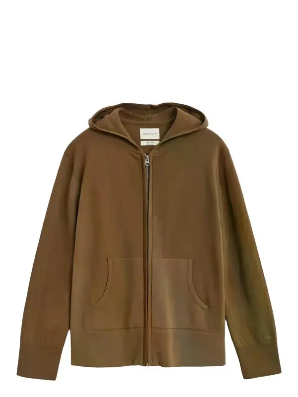 Gant Zip-up Hooded Jacket - Brown