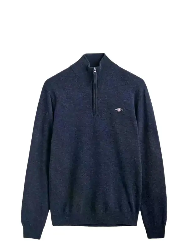Gant Half-zip Wool Sweatshirt - Blue