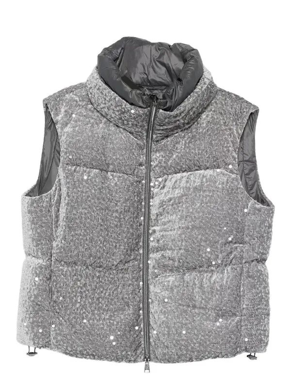LUISA CERANO Padded Gilet - Grey