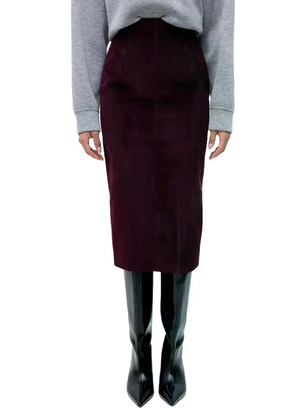 N°21 Corduroy Midi Skirt - Purple